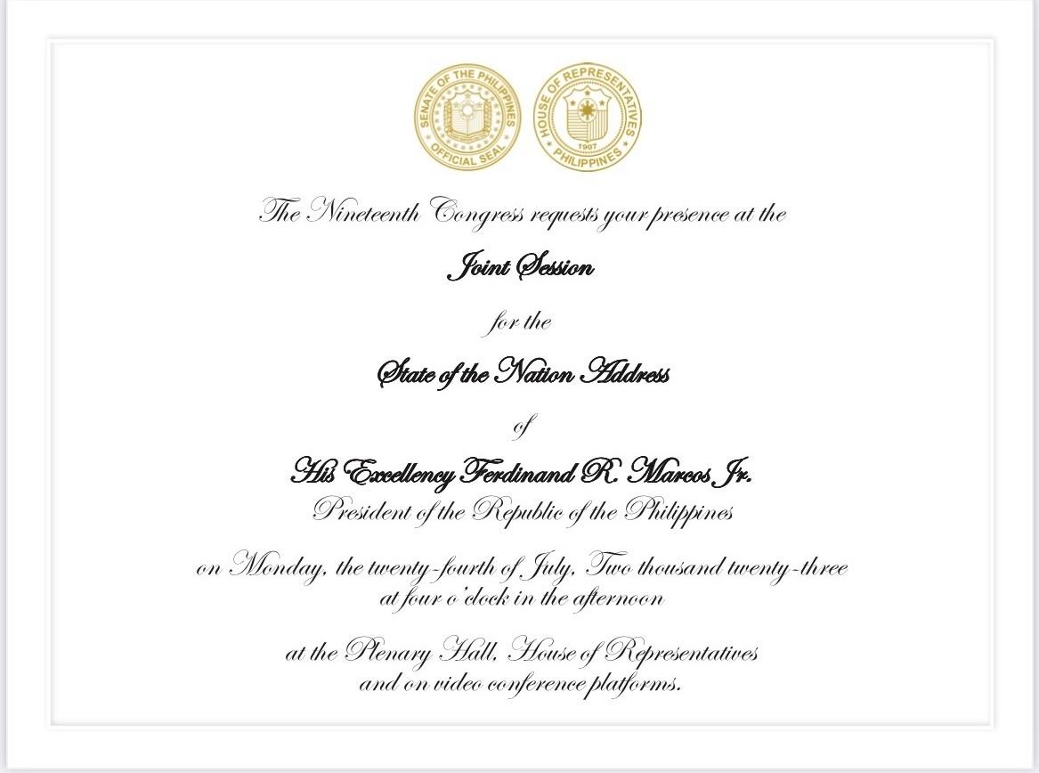 Invitations to SONA 2023 start going out | Photos | GMA News Online