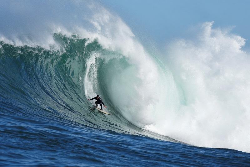 South African big wave surfer Fabian Campagnolo rides a wave | Photos ...