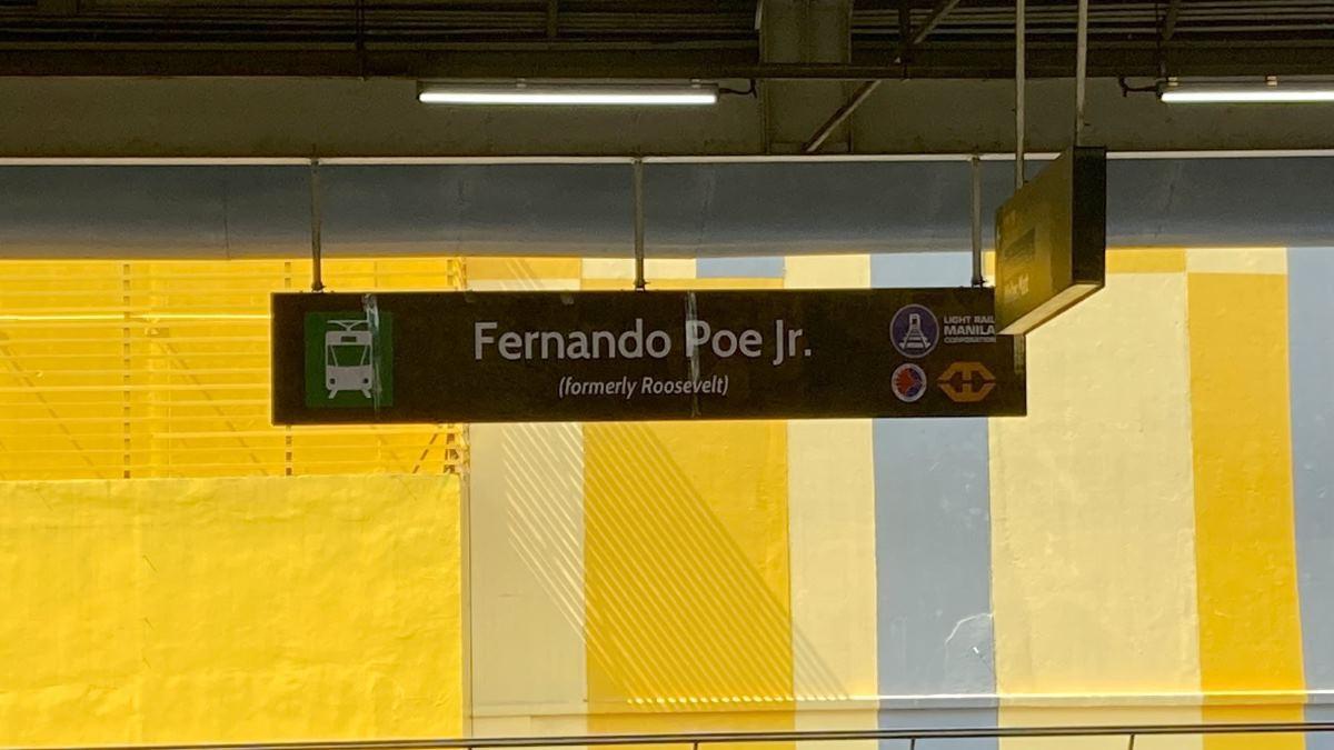 LRT1 Roosevelt station is now Fernando Poe Jr. station | GMA News Online