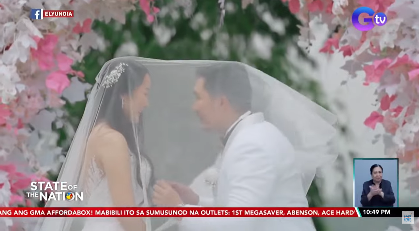 Pagpasok ng groom sa belo ng bride, kinaaliwan ng netizens | Balitambayan