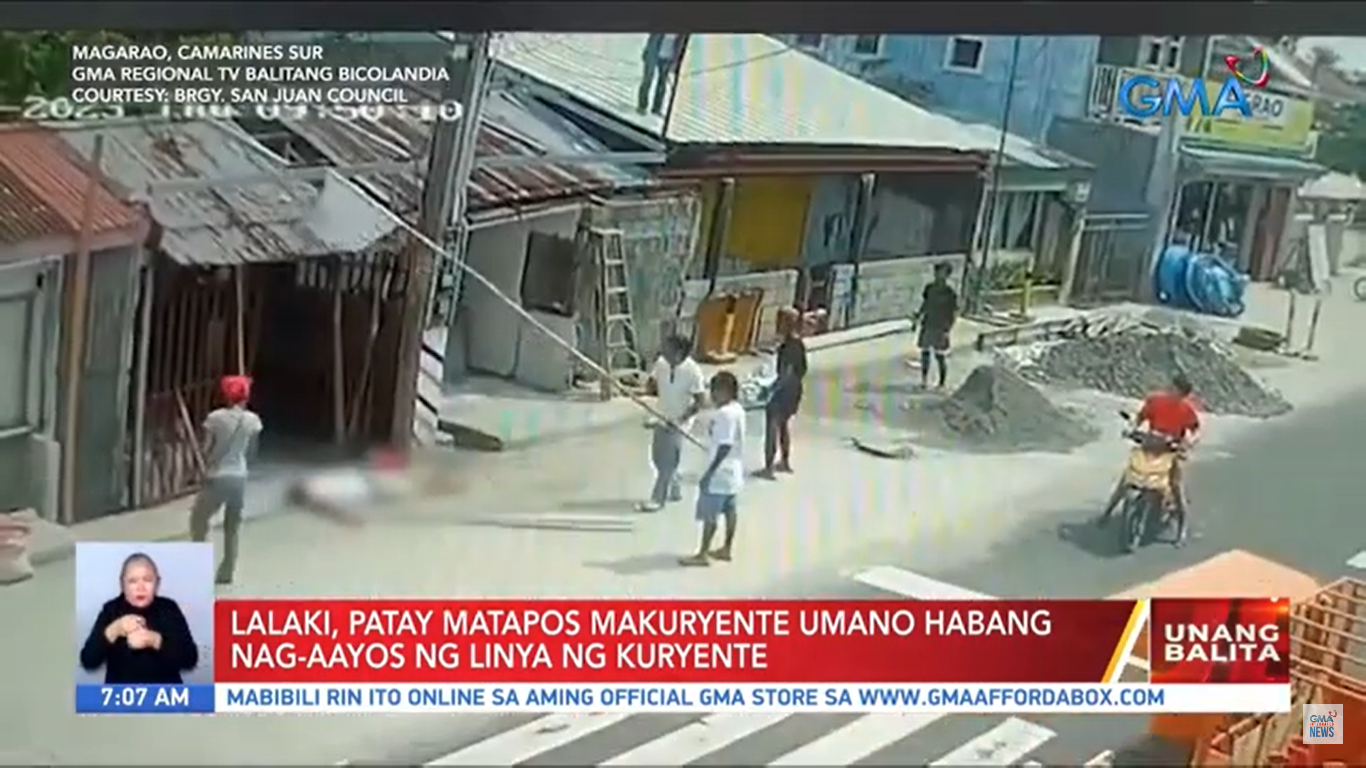 Electrician na nag-aayos ng linya ng kuryente sa bubungan, patay matapos makuryente | Balitambayan