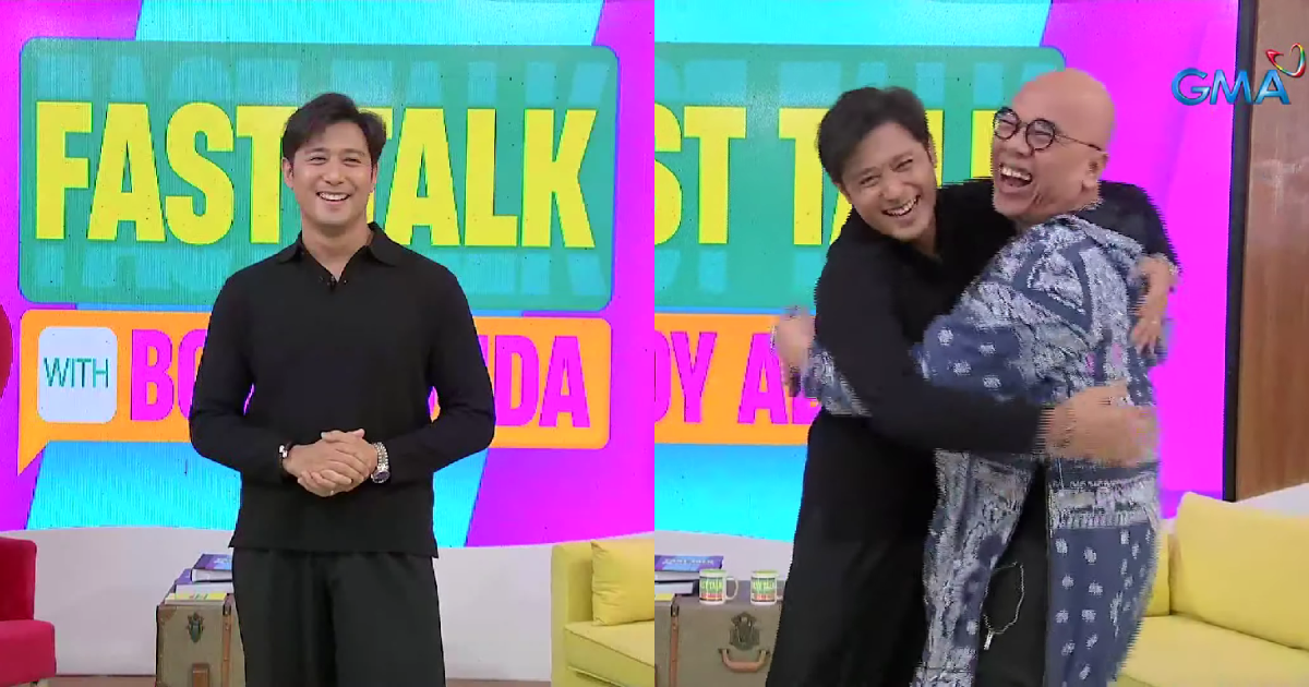 Rocco Nacino opens 'Fast Talk With Boy Abunda' as Tito Boy rides motorcycle taxi to make it to ...