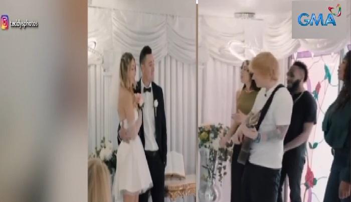 Ed Sheeran, nag-gate crash sa isang kasal at hinarana ang bride at groom | Balitambayan
