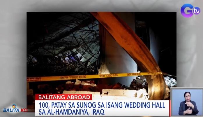 Sunog, sumiklab sa wedding party sa Iraq; 100 katao, nasawi | Balitambayan Sunog, sumiklab sa wedding party sa Iraq; 100 katao, nasawi | Balitambayan