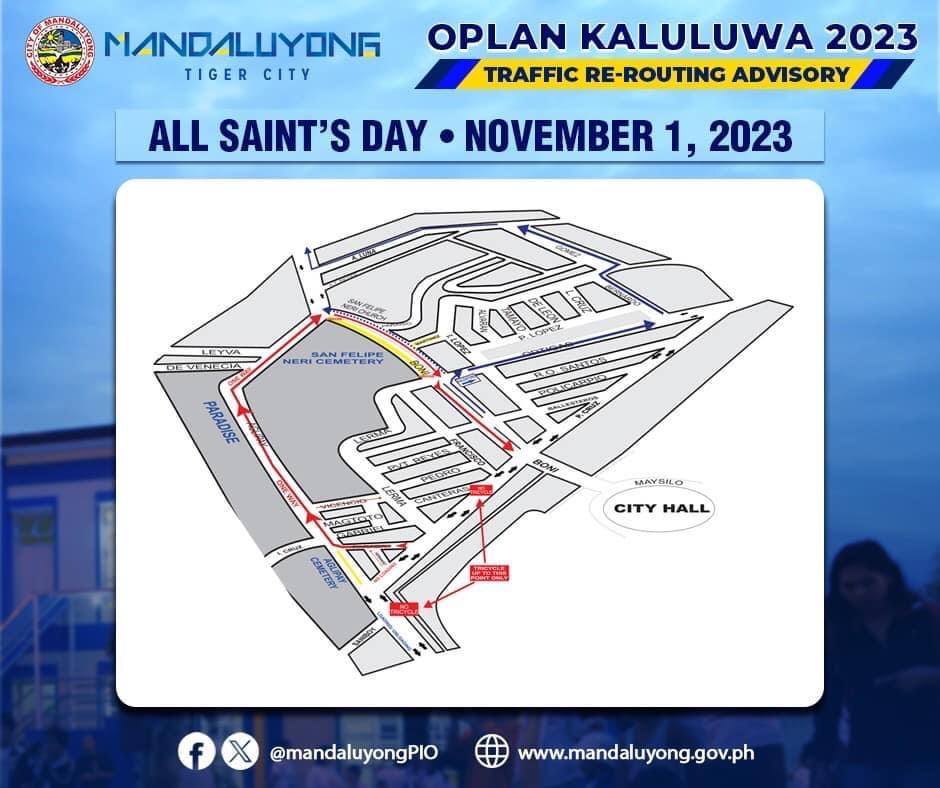 Mandaluyong road closures, traffic rerouting schemes for Undas 2023 ...