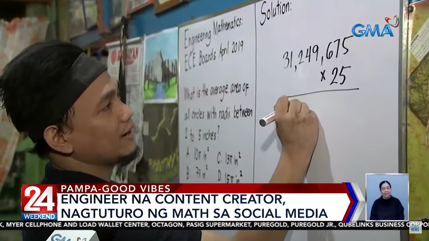 Engineer na content creator, nagtuturo ng math online para mawala ang ...