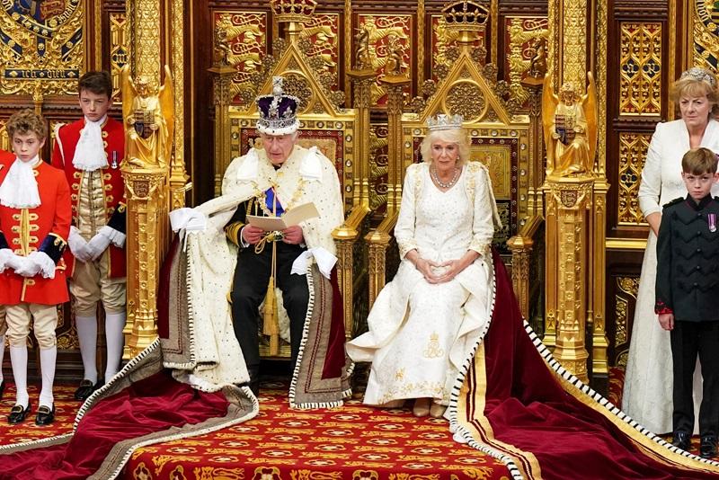 King Charles III delivers a speech during the State Opening of ...