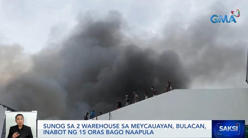 Bulacan warehouse fire put out after 15 hours | GMA News Online