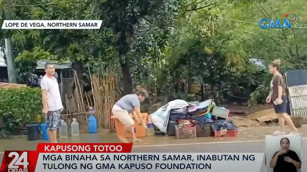 Nearly 4,000 residents affected by flooding in Northern Samar receive assistance from GMA Kapuso ...