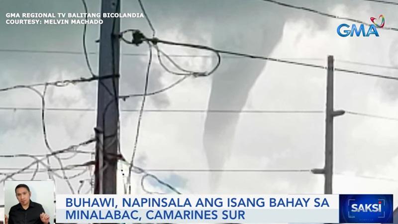 House in Minalabac, Camarines Sur damaged by waterspout | GMA News Online