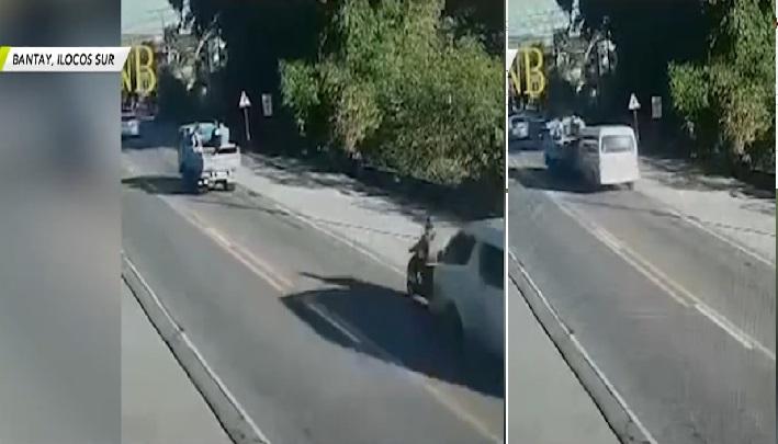 Rider, himalang nakaligtas matapos maipit sa van at truck sa Bantay ... Rider, himalang nakaligtas matapos maipit sa van at truck sa Bantay ...