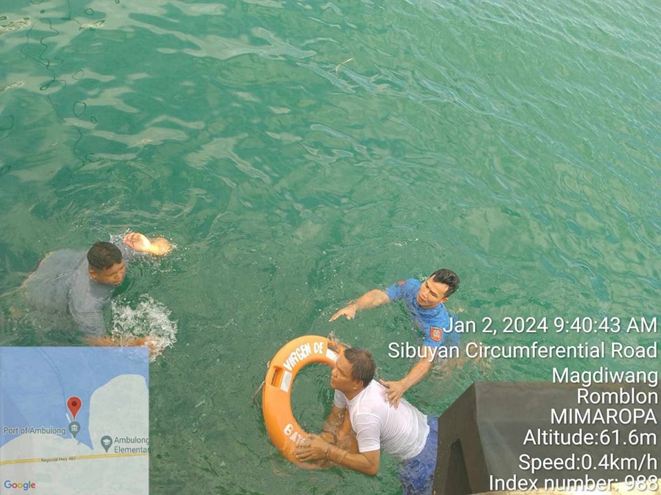 Arson suspect in Romblon rescued after jumping overboard from passenger ...