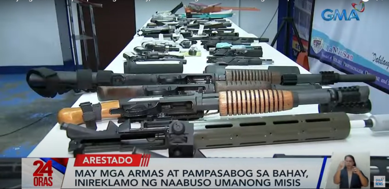 High-powered guns seized in San Juan as wife reports suspect | GMA News ...