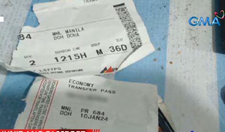 Boarding pass at passport ng OFW, pinunit ng kaniyang mister sa airport ...
