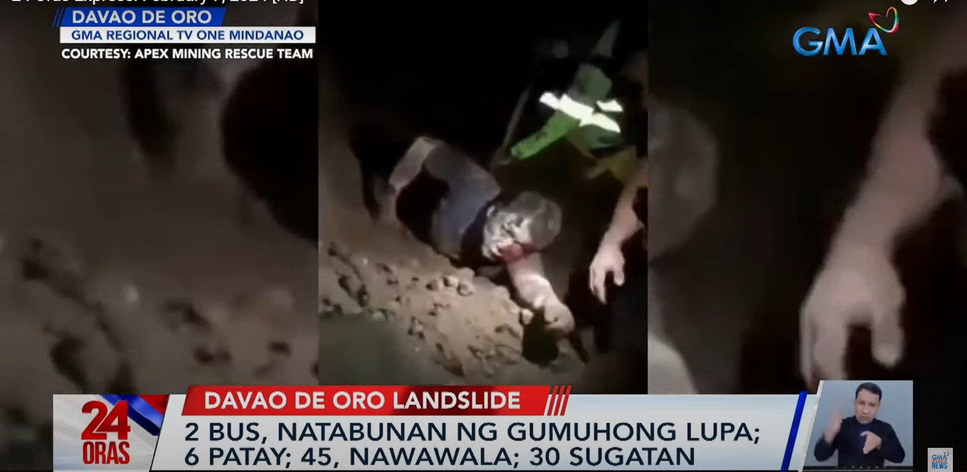 Rescuers race to save 45 bus passengers buried in Davao de Oro landslide | GMA News Online