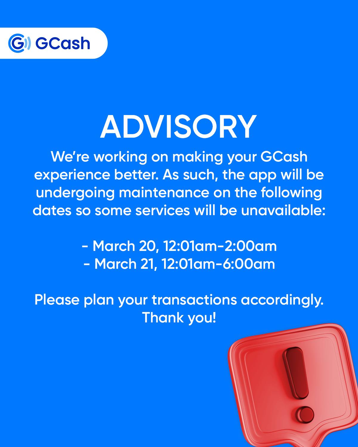 GCash to undergo maintenance on March 20, 21 | GMA News Online