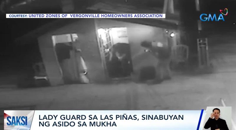 Lady guard in Las Piñas sprayed with acid in the face | GMA News Online