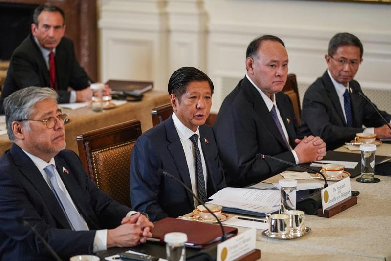 President Ferdinand Marcos Jr. attends a trilateral summit at the White ...