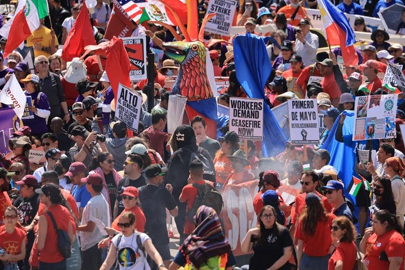 May Day rally in Los Angeles | Photos | GMA News Online