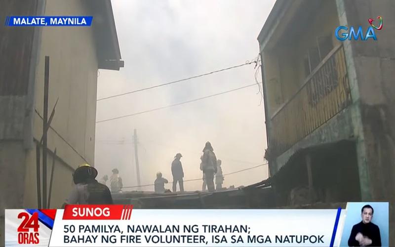 Bahay ng fire volunteer isa sa 40 na natupok sa Maynila | Balitambayan