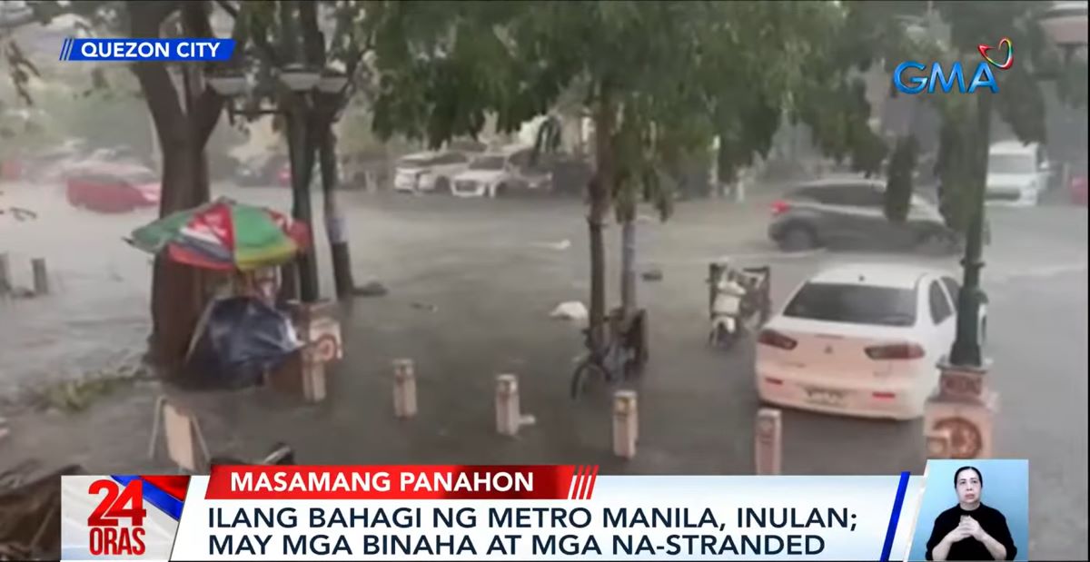 Thunderstorm causes flooding in parts of Metro Manila | GMA News Online