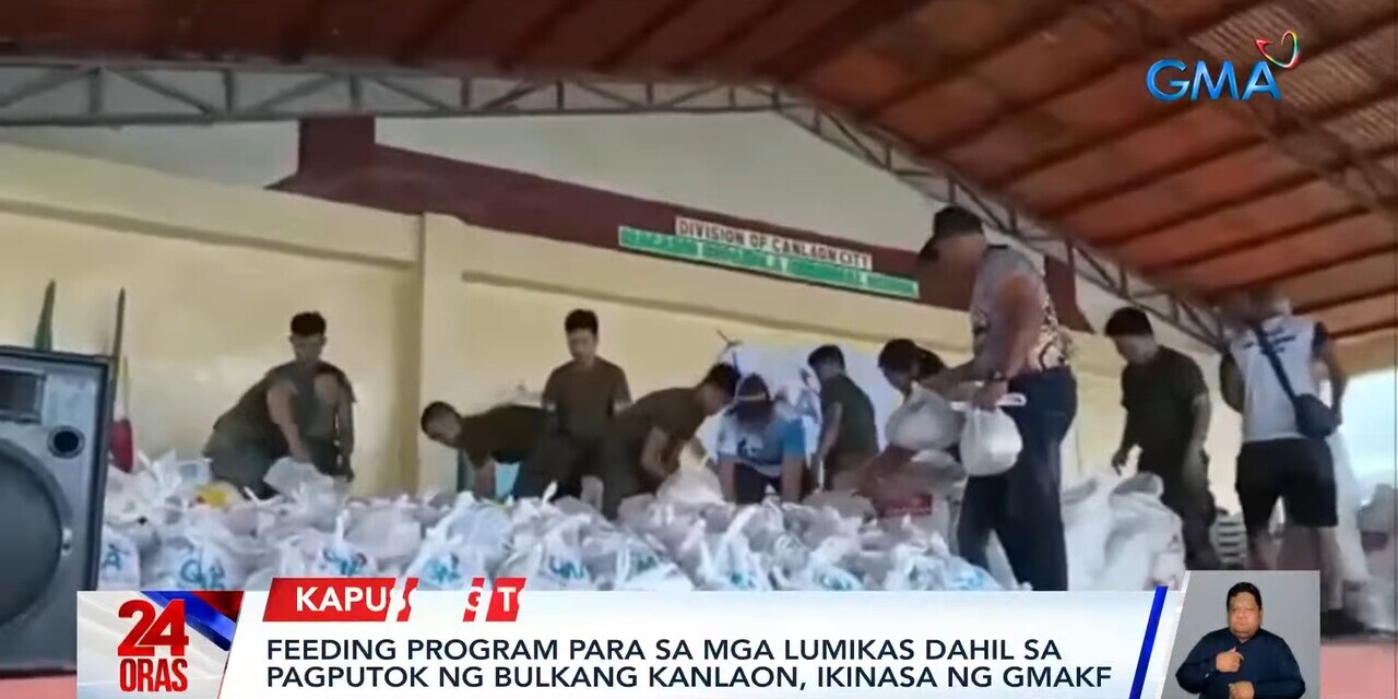 Residents affected by Kanlaon eruption benefit from feeding program by GMA Kapuso Foundation ...