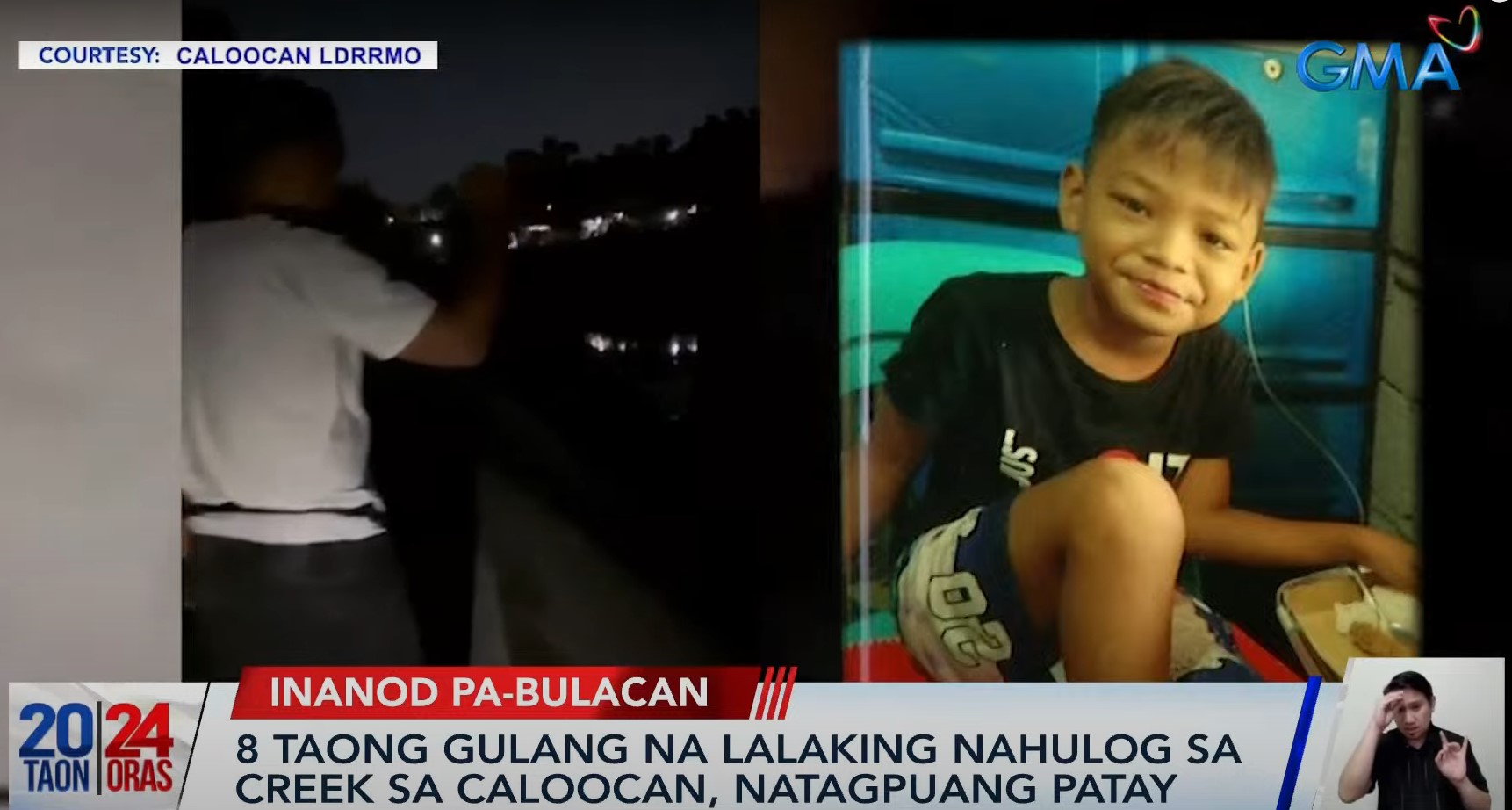 Body of 8-year old boy who fell in Caloocan creek recovered in Marilao ...