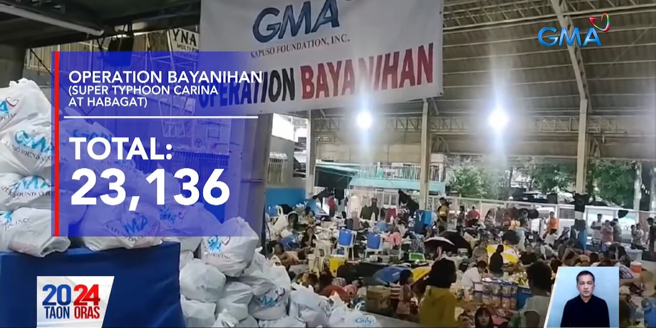 Over 23,000 individuals affected by Typhoon Carina receive aid through GMA Kapuso Foundation ...