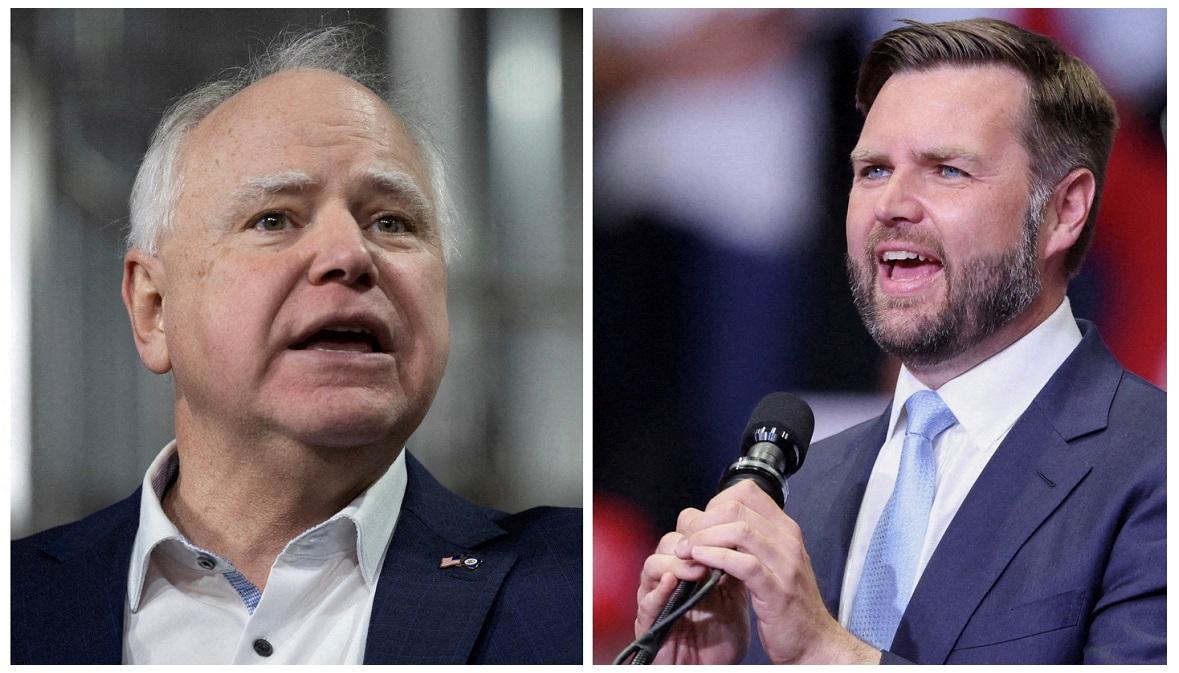 US VP candidates Tim Walz, JD Vance agree to Oct. 1 debate | GMA News ...