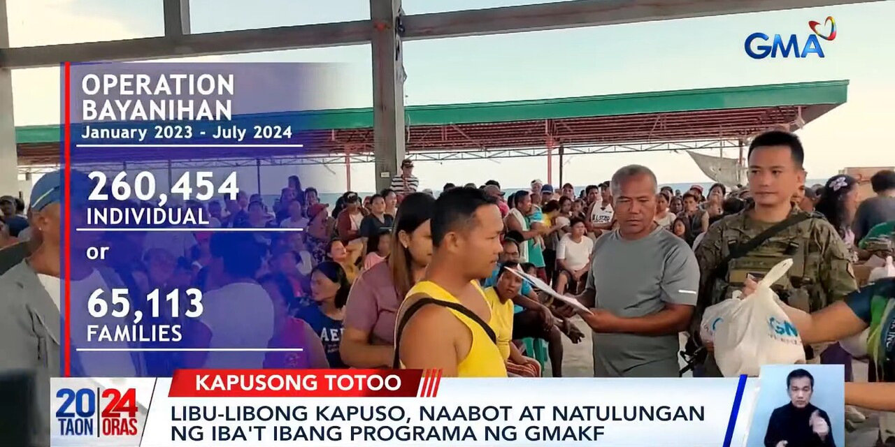 Thousands received aid through GMA Kapuso Foundation programs from January 2023 to July 2024 ...