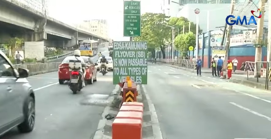 EDSA-Kamuning flyover southbound reopens | GMA News Online