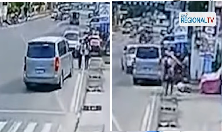 Driver ng van na nakatulog habang nagmamaneho, nakabangga ng tao at ...