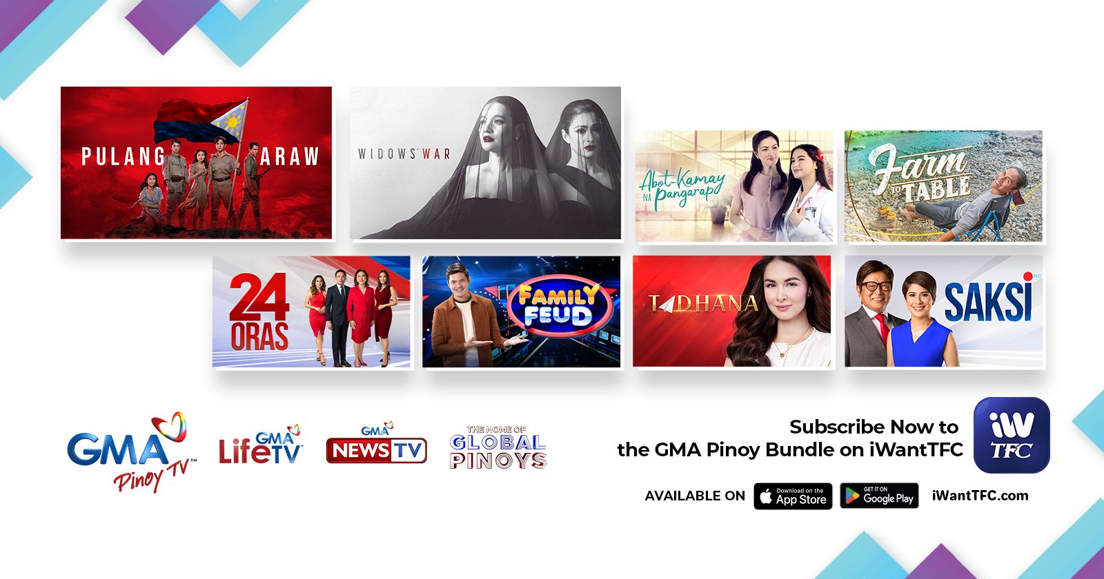 iWantTFC now offers GMA Pinoy bundle with three live streaming channels GMA Pinoy TV, GMA Life ...