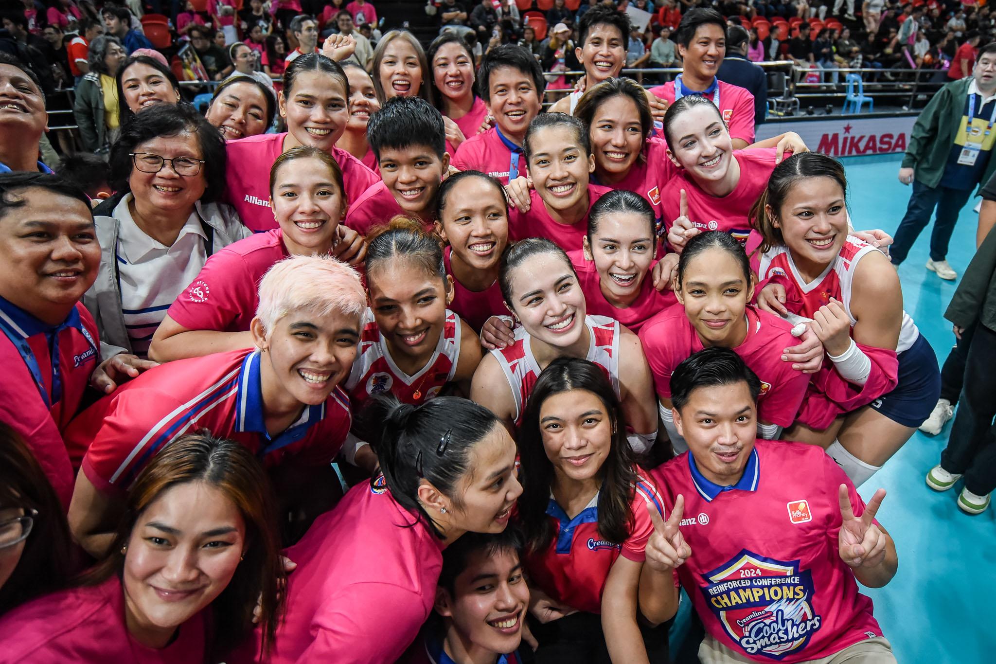 Creamline celebrates PVL Reinforced Conference title | GMA News Online