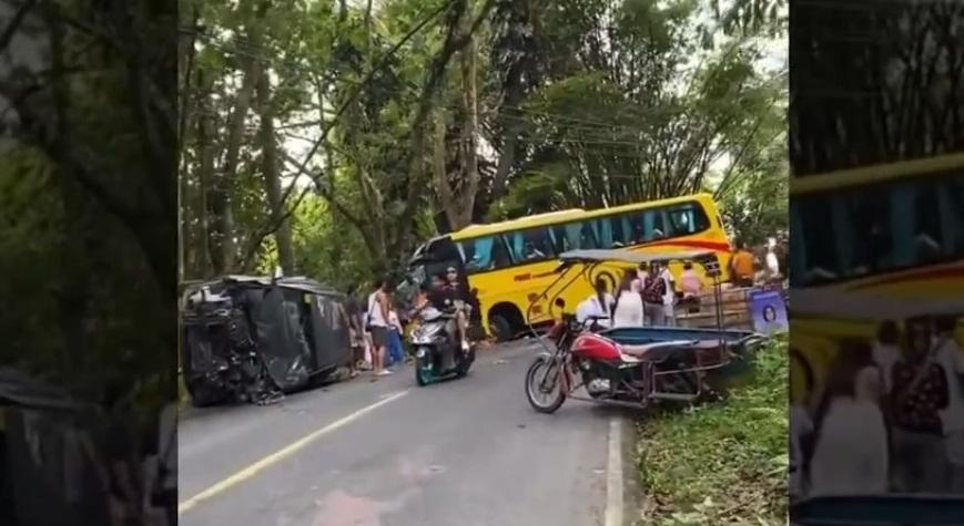 5 killed in collision of passenger bus, SUV in Majayjay, Laguna | GMA ...