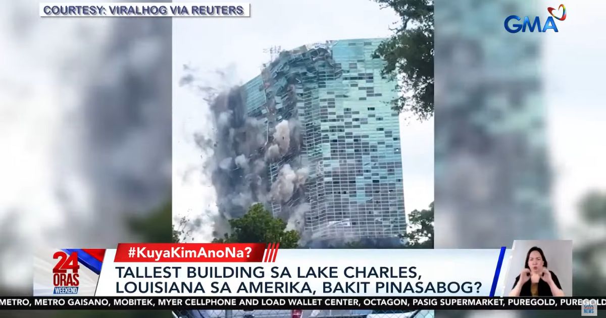 Kuya Kim explains implosion method used to demolish old buildings | GMA ...
