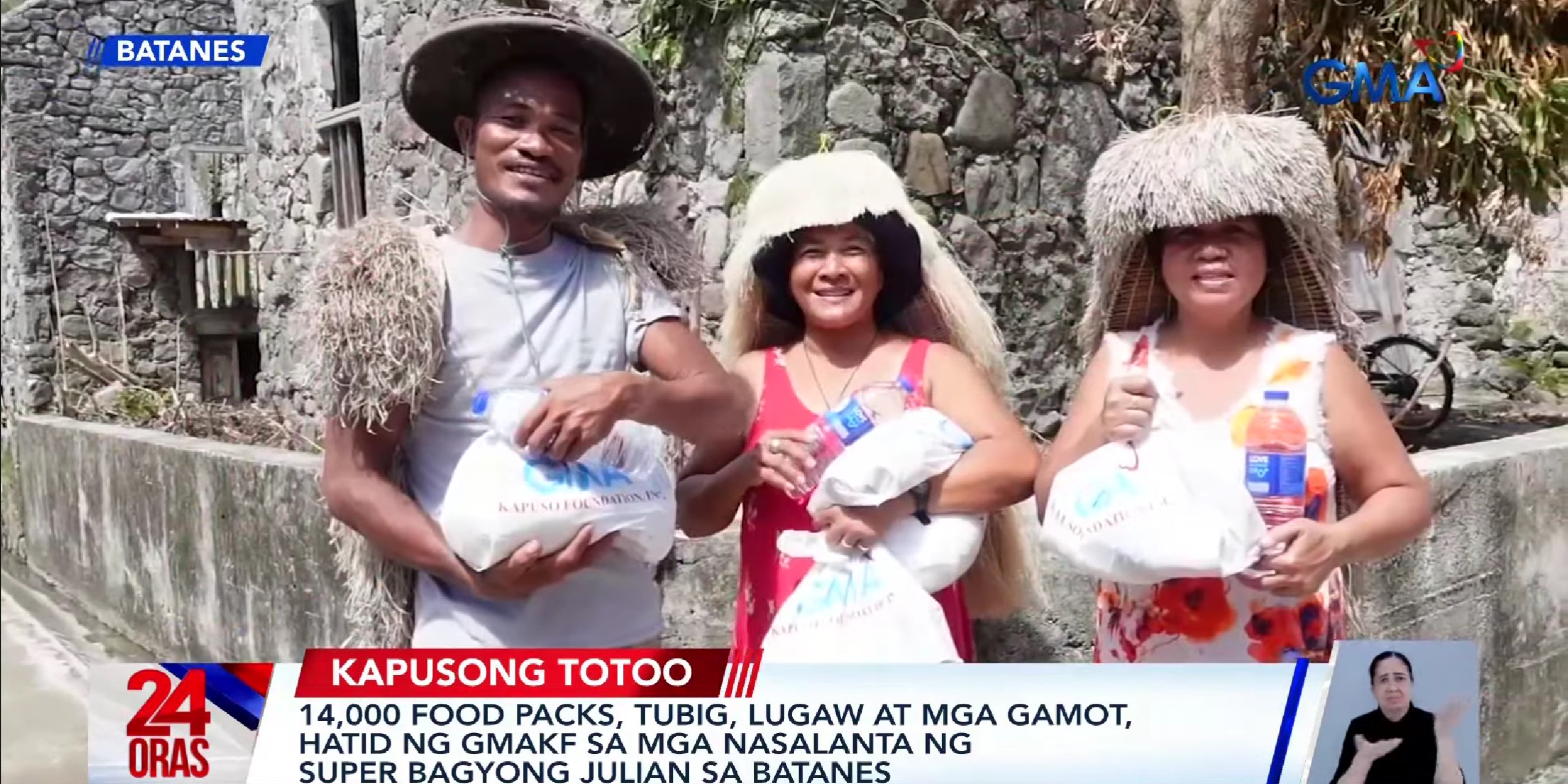 14,000 individuals in Julian-hit Batanes receive food packs, water ...