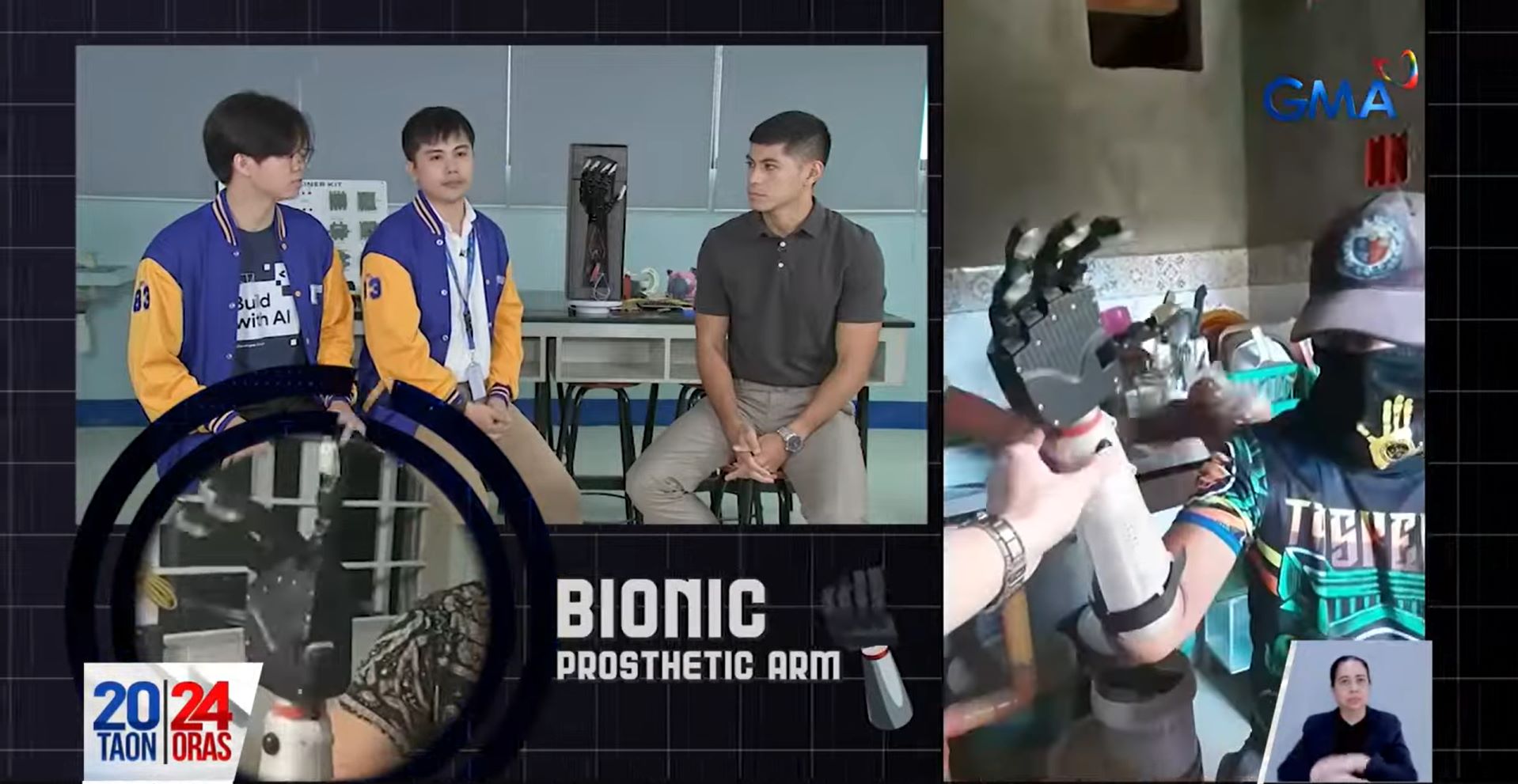 2 computer engineering students develop bionic prosthetic arm | GMA ...
