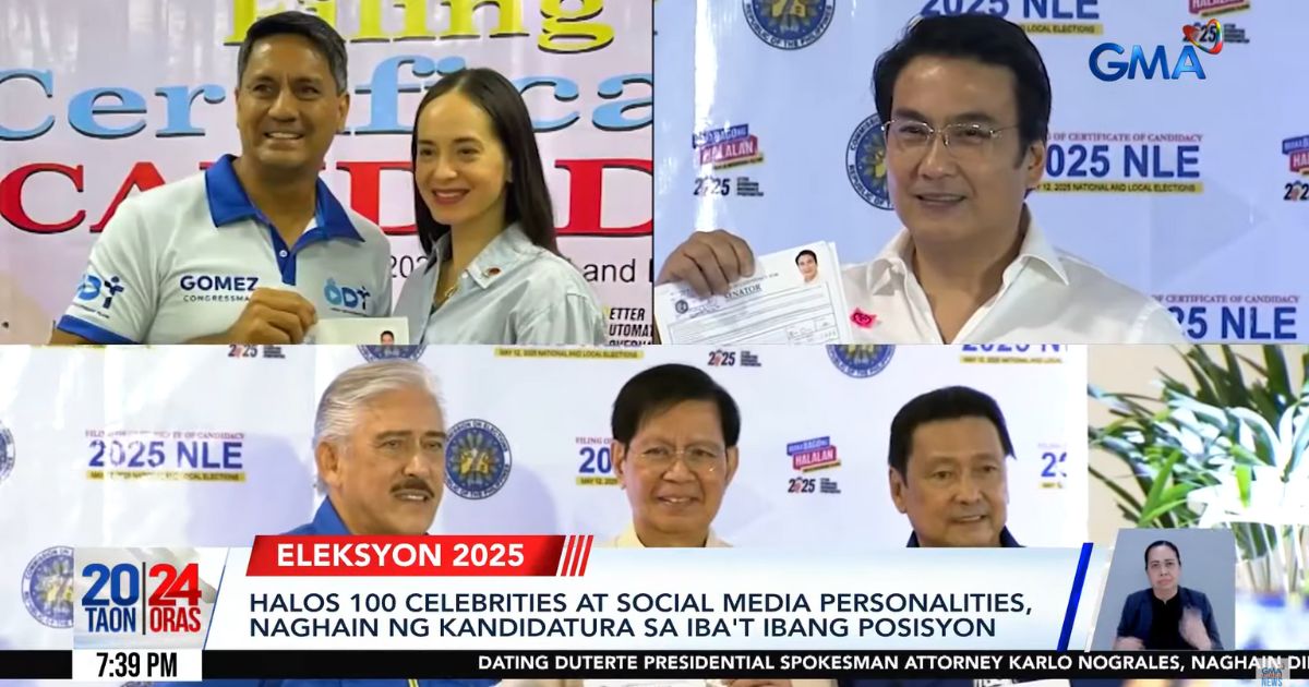Nearly 100 celebrities, social media personalities file COCs for Eleksyon 2025 | GMA News Online