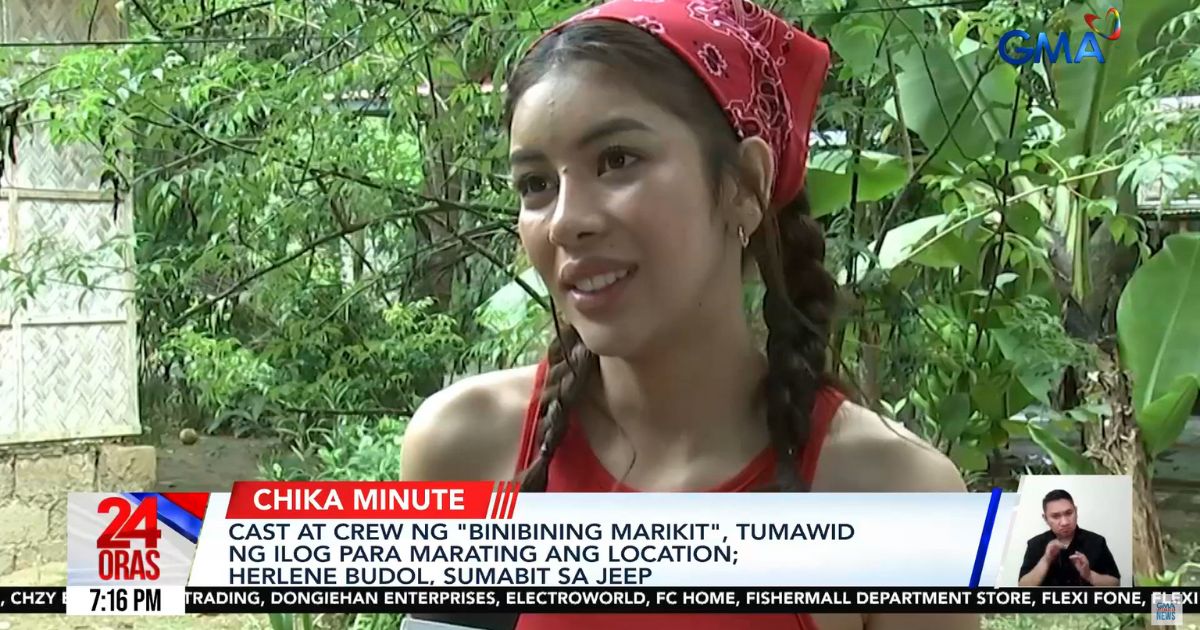 Herlene Budol, 'Binibining Marikit' team cross a river in Tanay for taping | GMA News Online