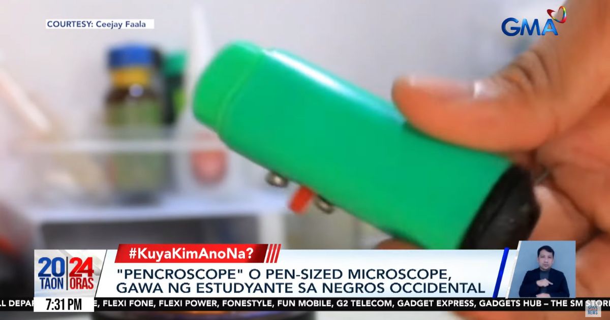 College student from Negros Occidental makes pen-sized microscope | GMA ...