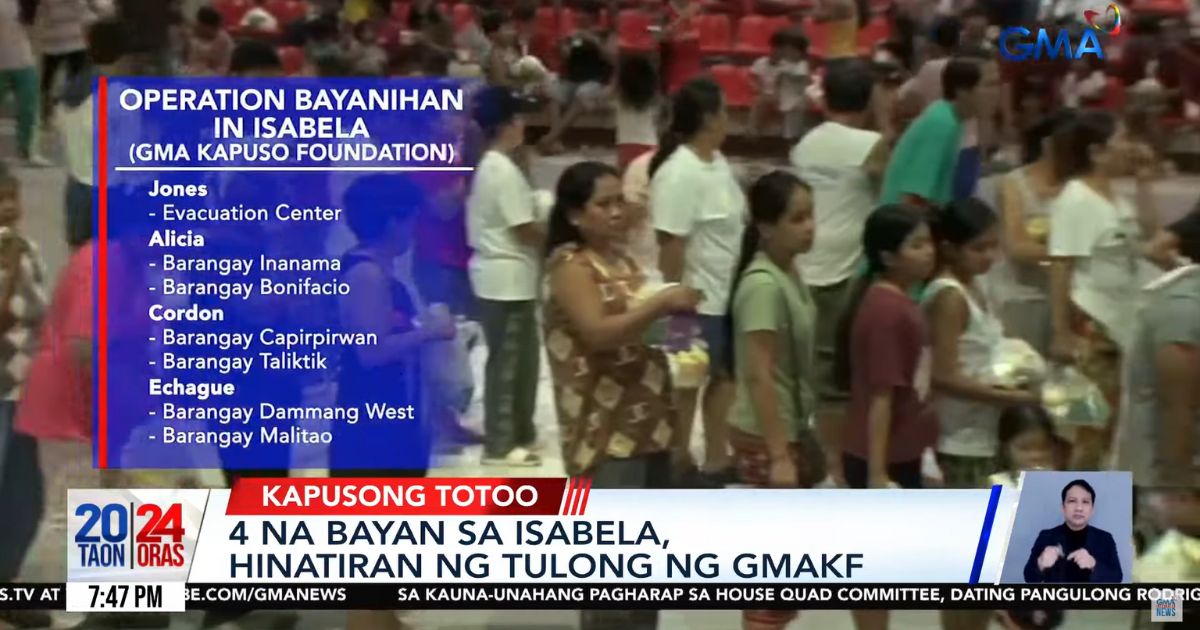4 towns affected by Nika in Isabela receive aid from GMA Kapuso Foundation | GMA News Online