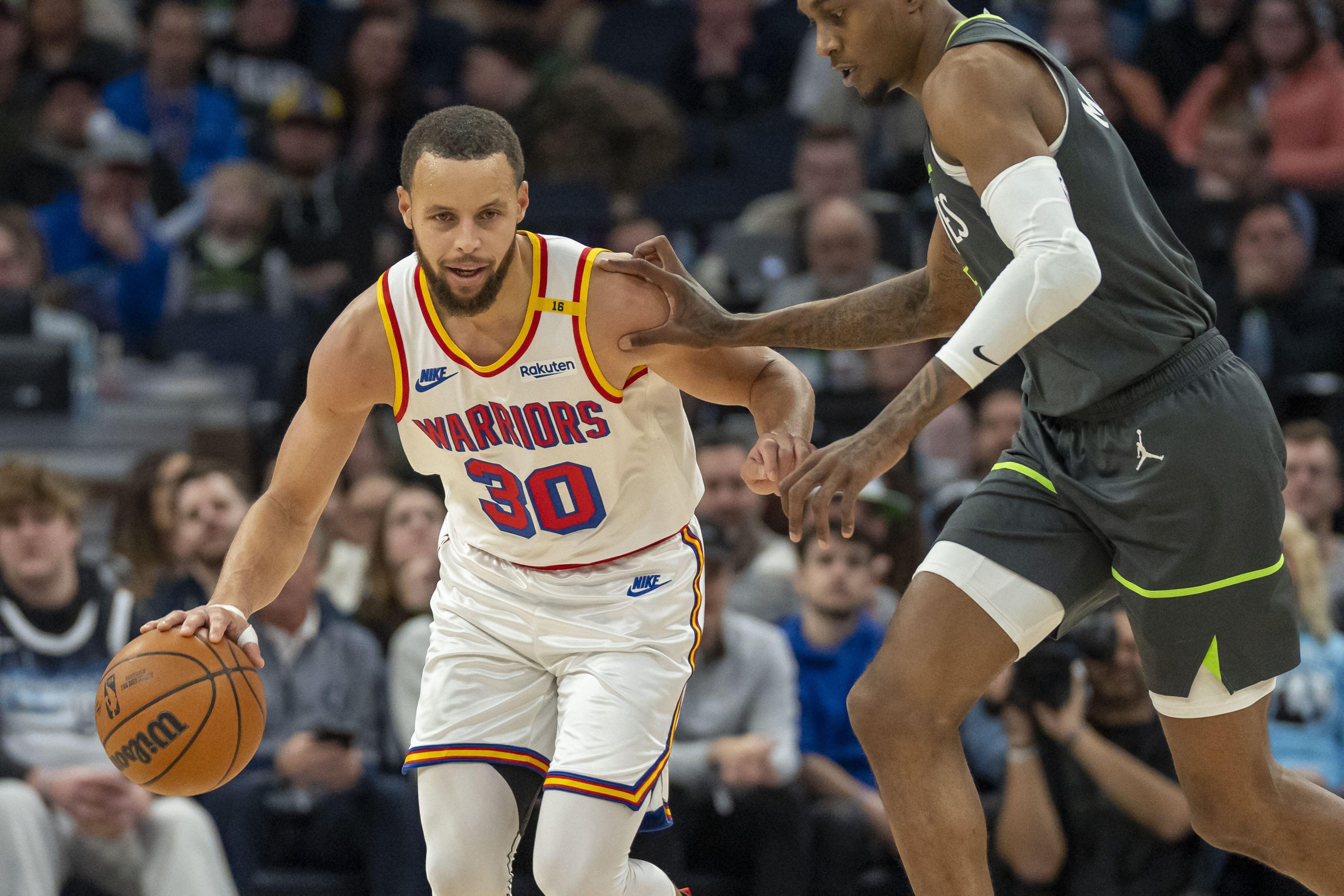 NBA Warriors let 24 point lead get away still edge Timberwolves GMA News Online