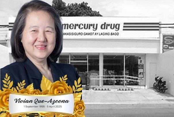 Mercury Drug president Vivian Que-Azcona dies at 69 | GMA News Online