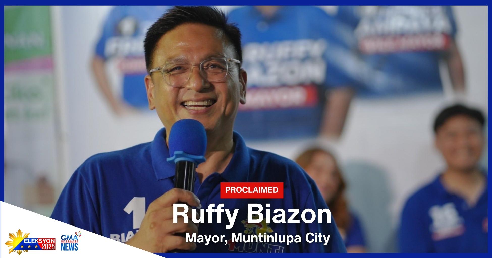Ruffy Biazon proclaimed winning candidate for mayor in Muntinlupa | GMA News Online