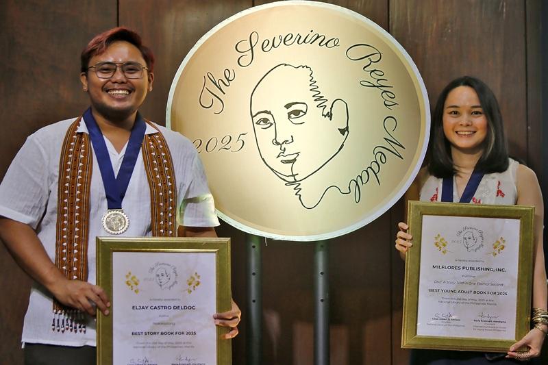 2025 Severino Reyes Medal winners Eljay Castro Deldoc and Krie R. Lopez | Photos | GMA News Online
