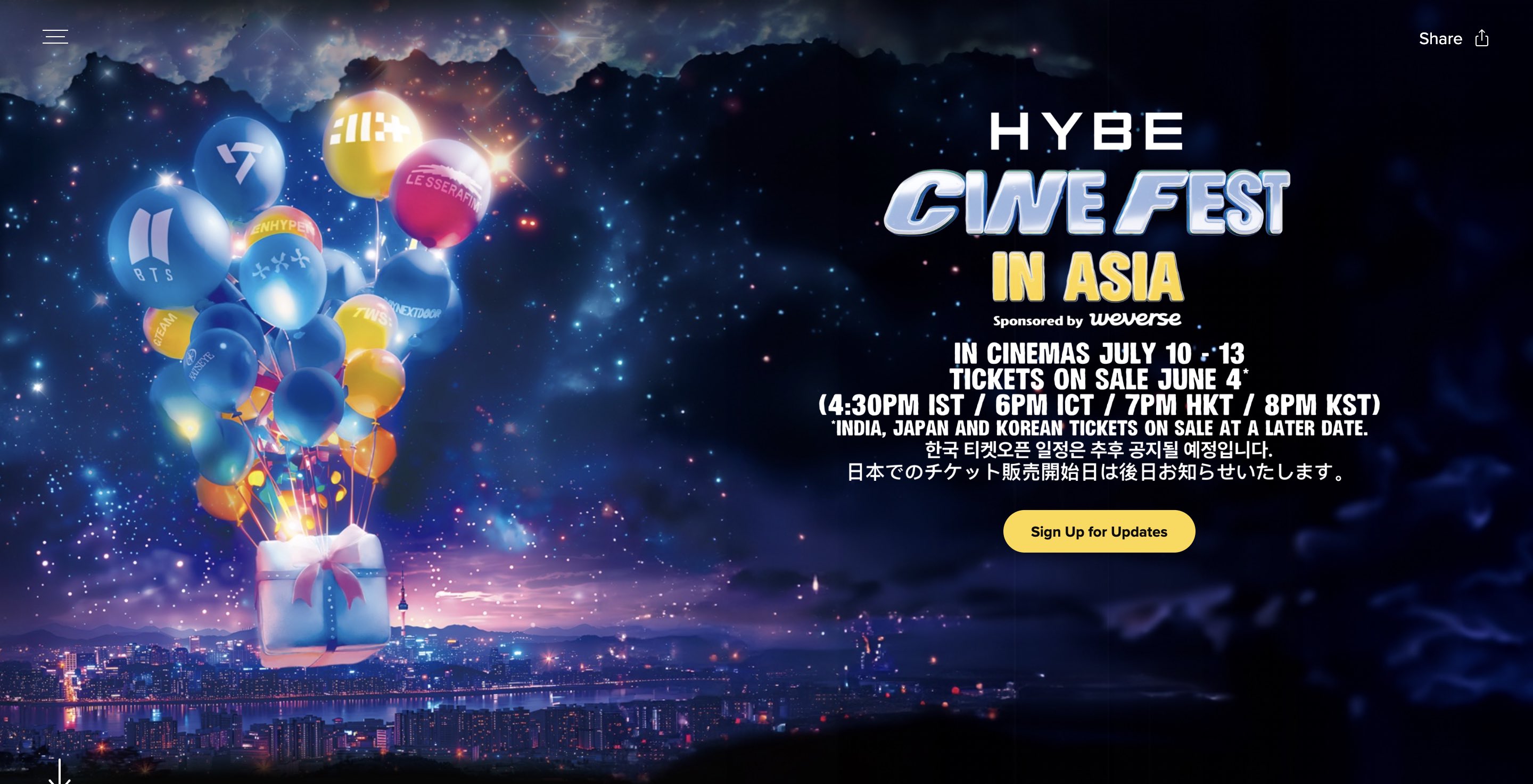 HYBE CineFest in PH to take place in July | GMA News Online