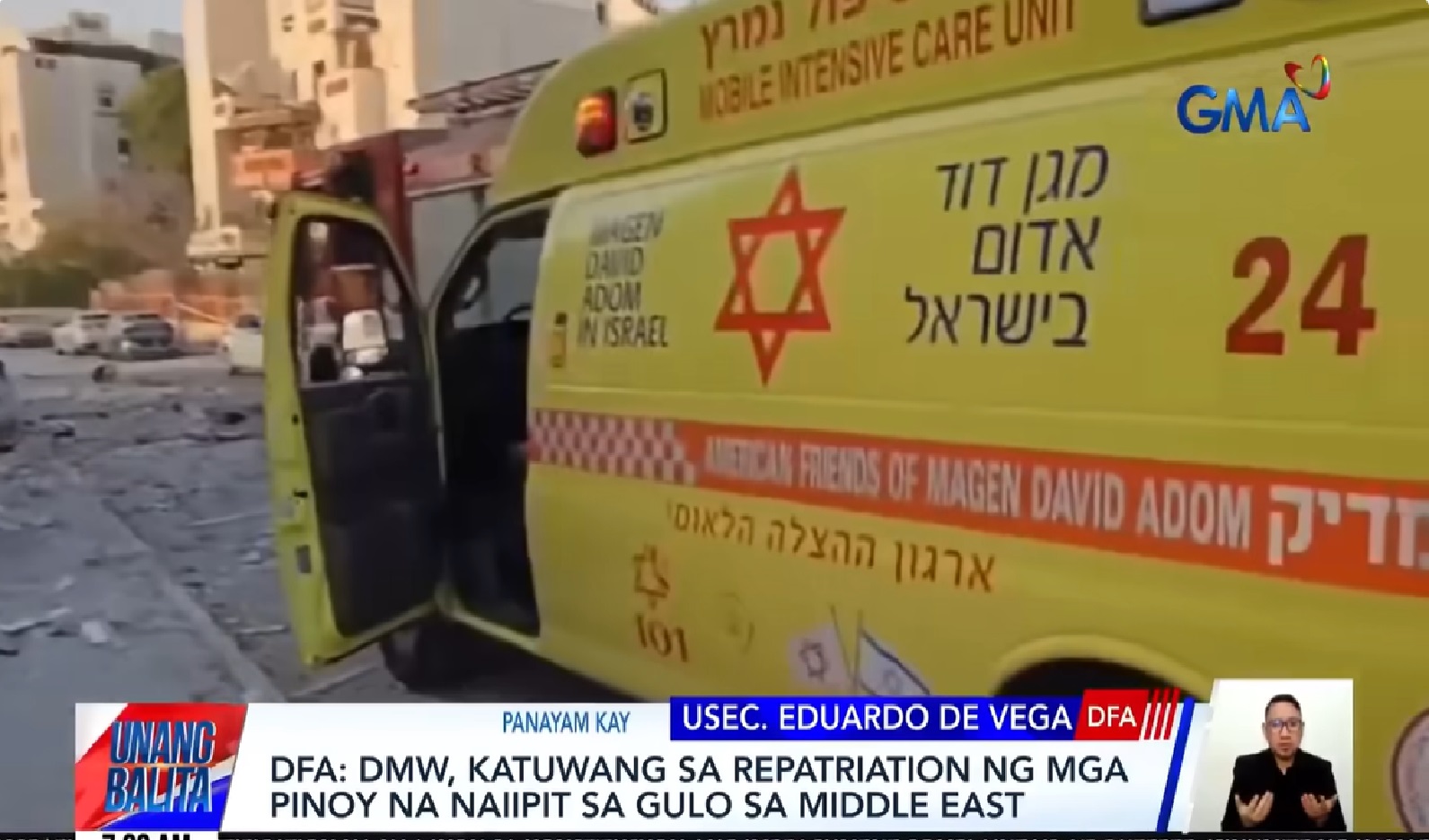 Kaunti lang ang mga OFW sa Israel na nais magpa-repatriate -- DFA | Balitambayan