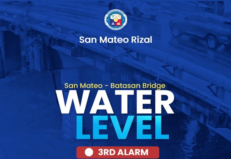 San Mateo-Batasan Bridge water level raised to 3rd alarm | GMA News Online