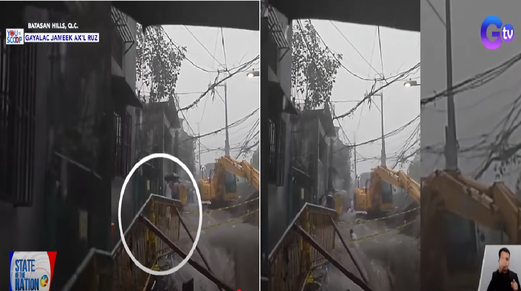 Bata, tinangay ng baha at nahulog sa malaking hukay na puno ng tubig sa ...